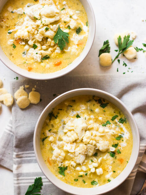 Fresh Corn Chowder Recipe - Little Broken