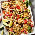 30-Minute Cilantro Lime Chicken with Avocado Salsa - Little Broken