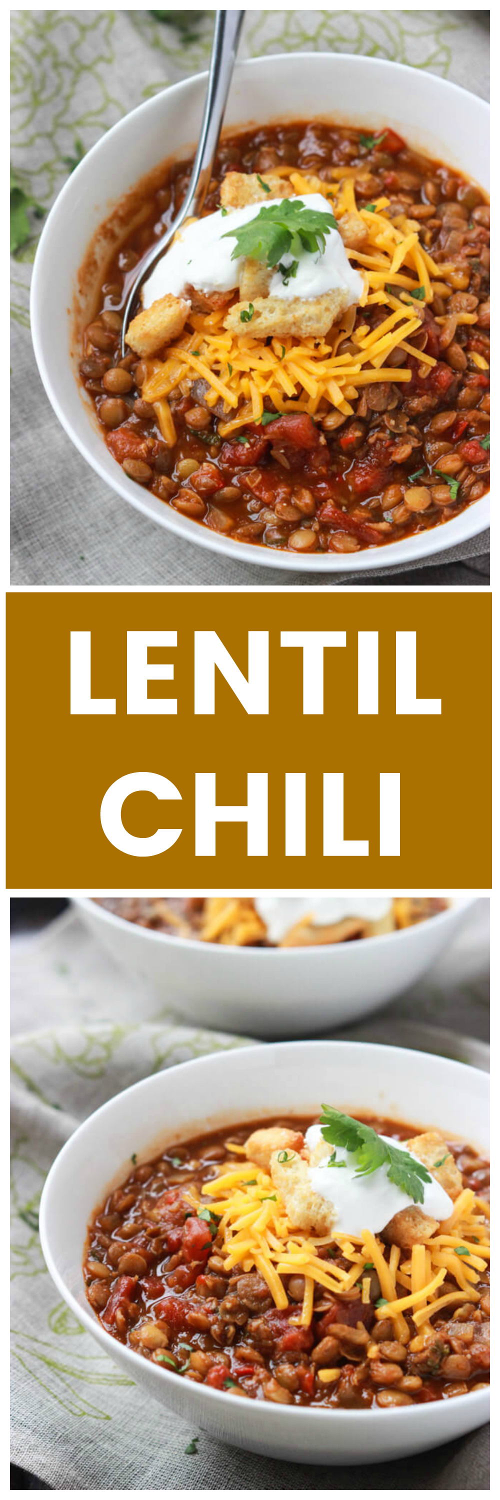 Easy Lentil Chili (Only 10 Ingredients!) - Little Broken