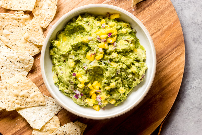 6-Ingredient Mango Guacamole - Little Broken