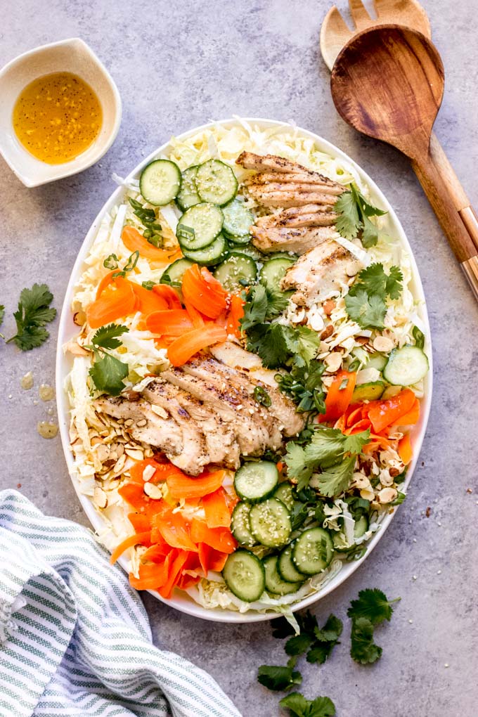 Asian Sesame Salad {Easy Meal Prep} - Little Broken