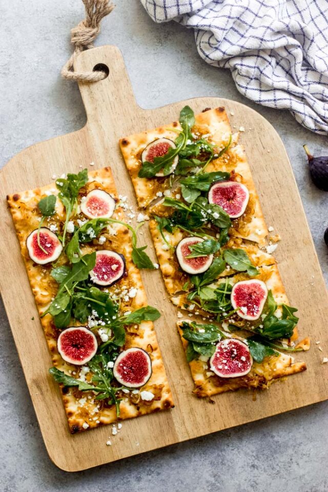 Fig and Caramelized Onion Flatbread - Little Broken