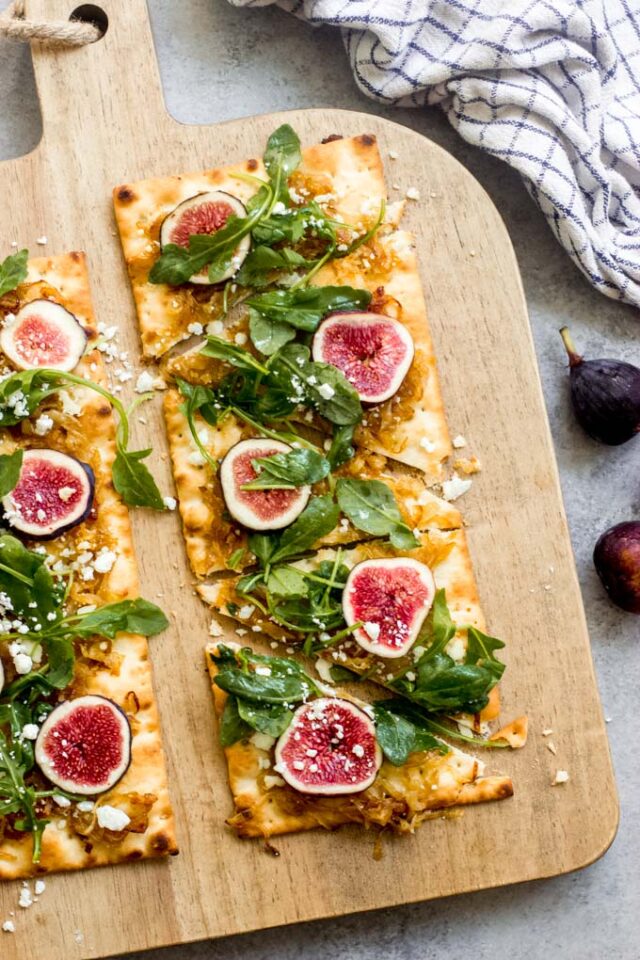 Fig and Caramelized Onion Flatbread - Little Broken