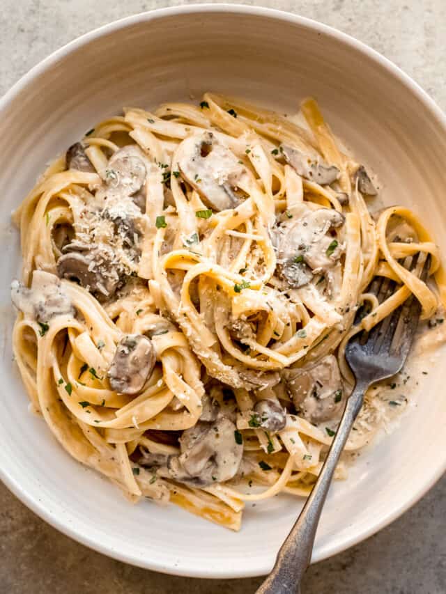 Creamy Mushroom Pasta Sauce Story - Little Broken