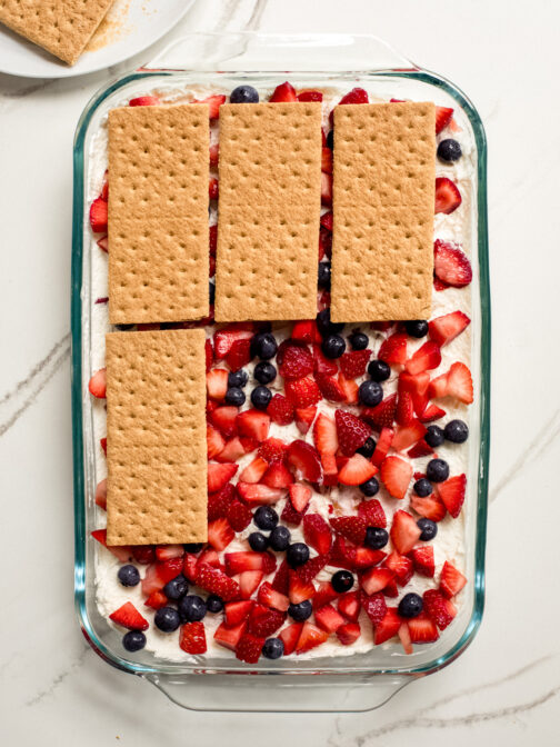 No-Bake American Flag Icebox Cake - Little Broken