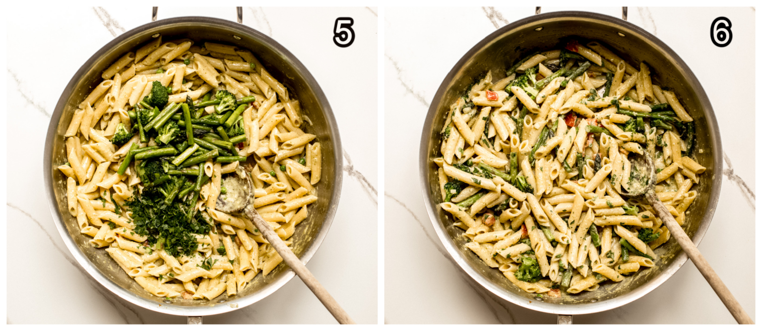 Penne Primavera Pasta - Little Broken