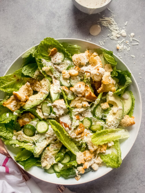 Avocado Caesar Salad - Little Broken