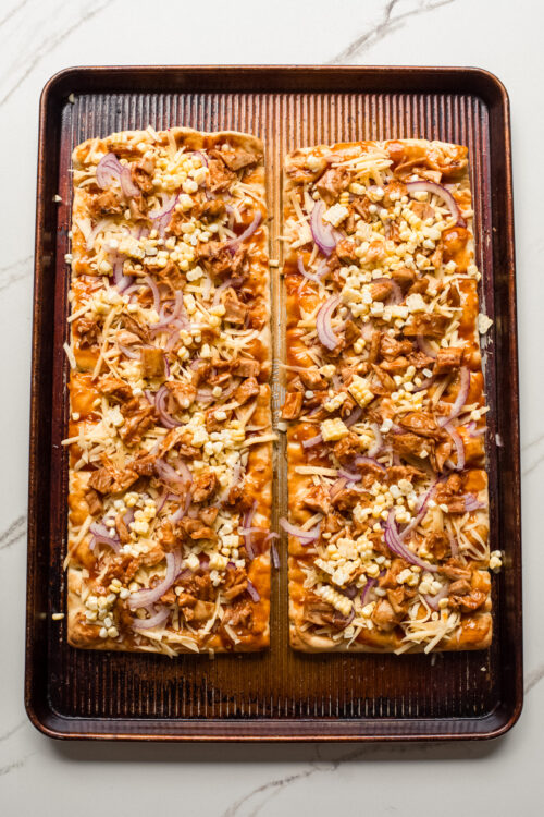 BBQ Chicken Flatbread Recipe - Little Broken