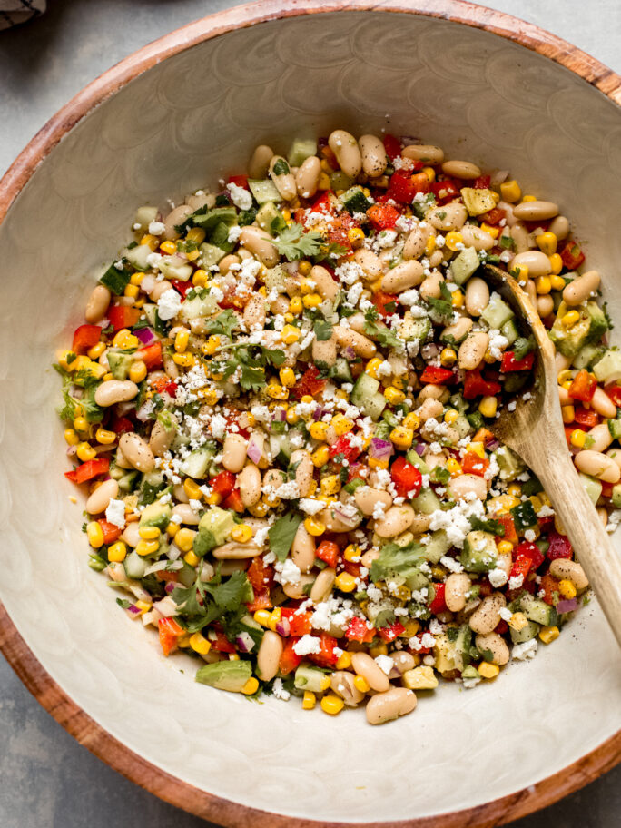 White Cannelini Bean Salad - Little Broken